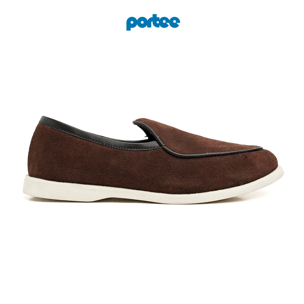 Jual Sepatu Kulit Pria Portee Goods Loafers Belgian LITE Suede Espresso ...