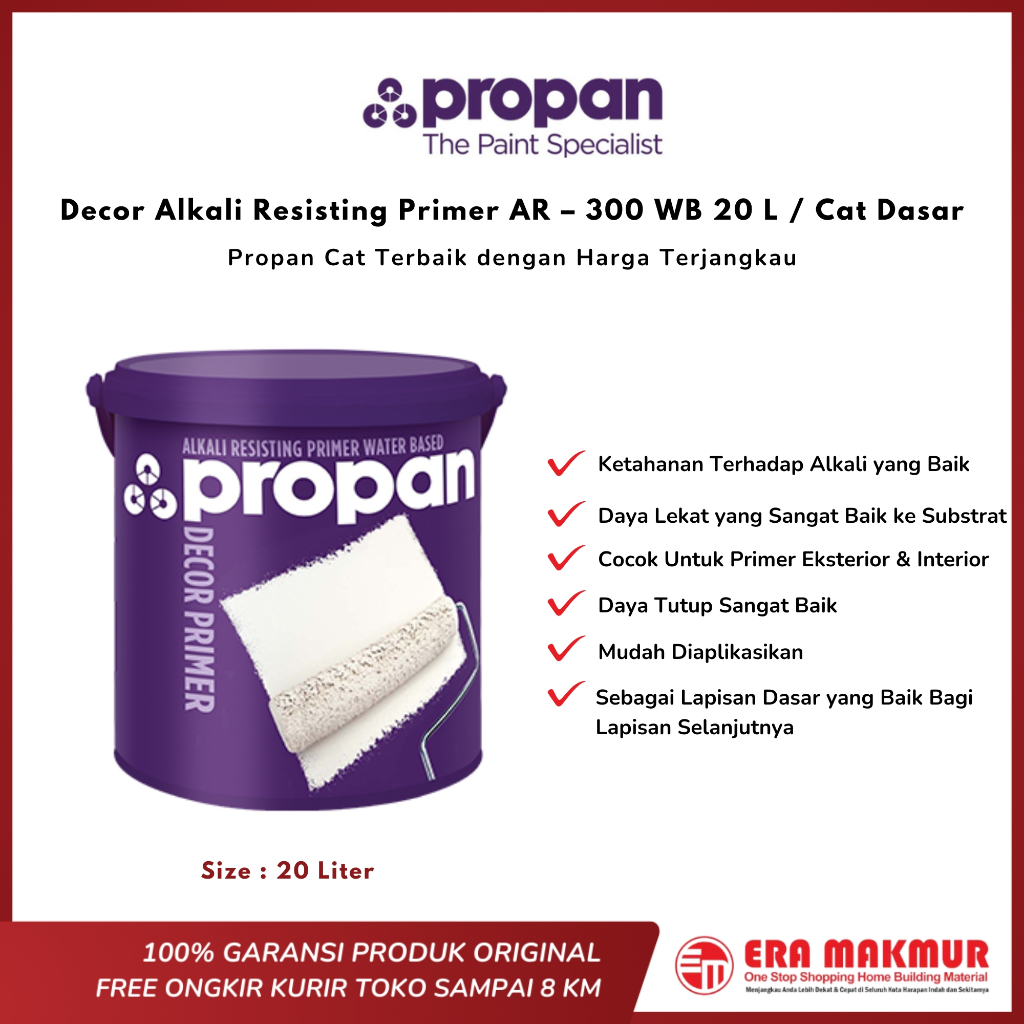 Jual PROPAN - Decor Alkali Resisting Primer AR – 300 WB 20L / Cat Dasar ...
