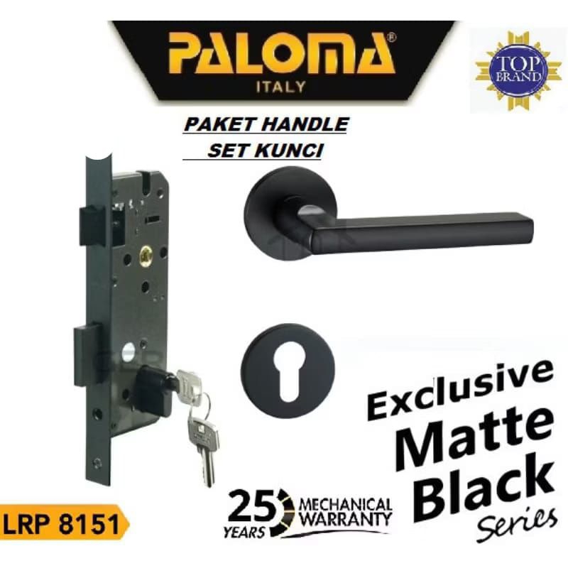 Jual Handle Set Hitam Paloma LRP 8151 Gagang Pintu Door Handle Roses ...