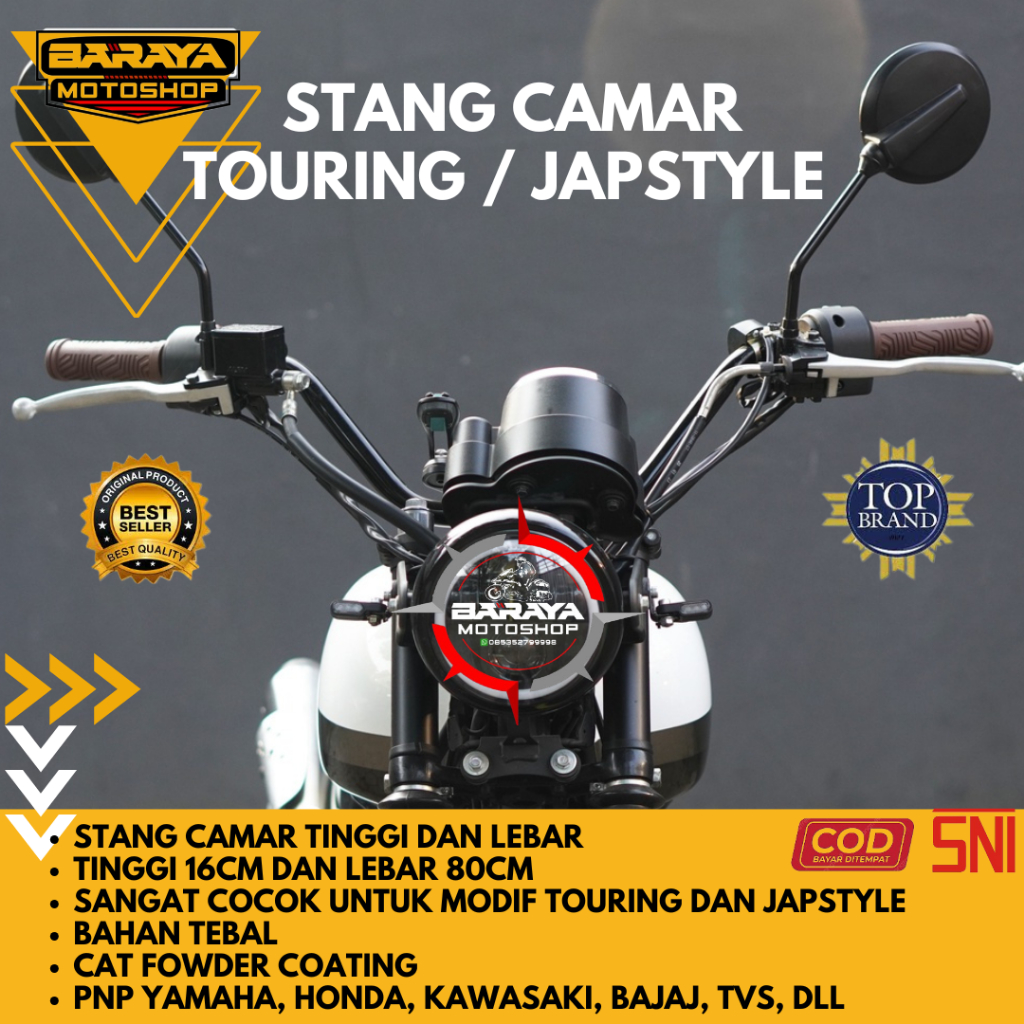 Jual STANG UNIVERSAL CAMAR TOURING JAPSTYLE TINGGI 16CM LEBAR 80CM ...