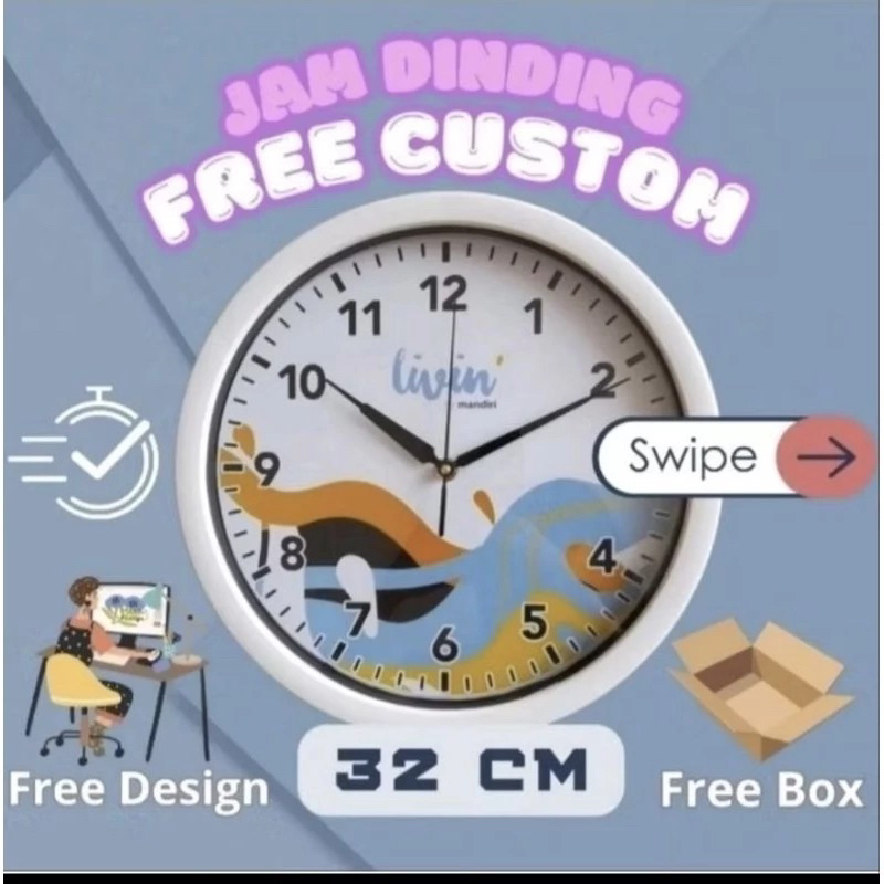 Jual JAM DINDING CUSTOM JUMBO. Untuk sovenir/hadiah wisudah/ulang tahun ...