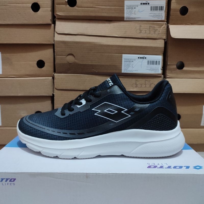 Jual Sepatu Lotto Bucky Original Dewasa - Black | Shopee Indonesia