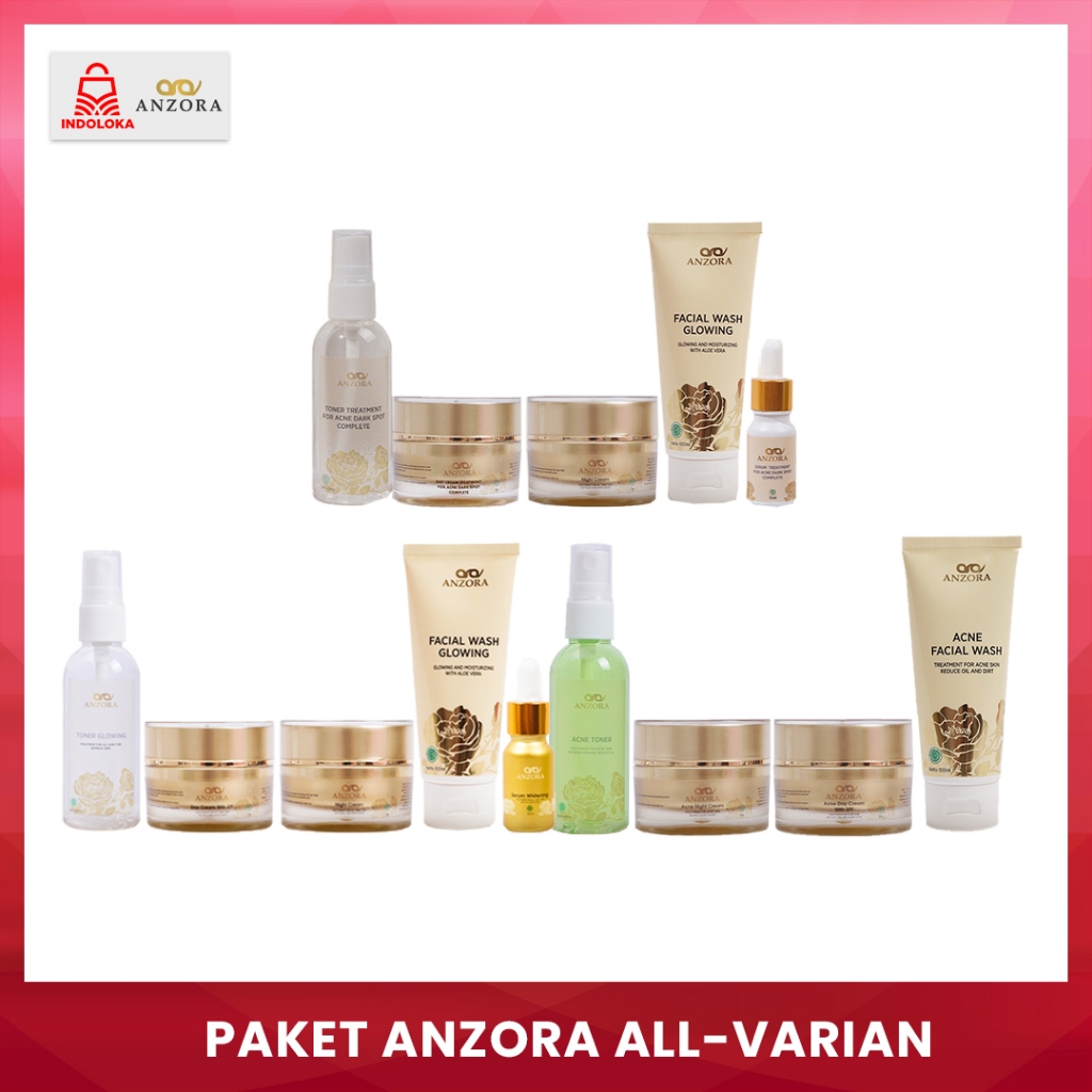 Jual Anzora Skincare ALL Varian - Paket Perawatan Pencerah Glowing dan ...