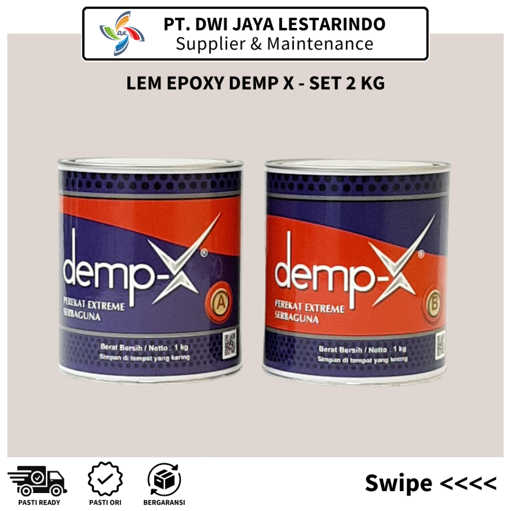 Jual Lem Epoxy Demp-X / DempX (1 Kg + 1 Kg) 2 Kg | Shopee Indonesia