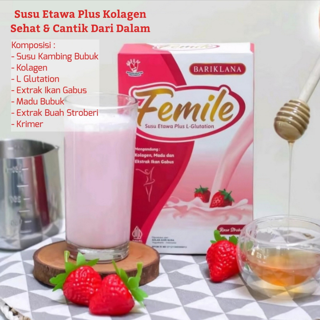 Jual Femile Susu Kambing Etawa plus Herbal Collagen-L Glutathione-Ikan Gabus-Madu | Shopee Indonesia