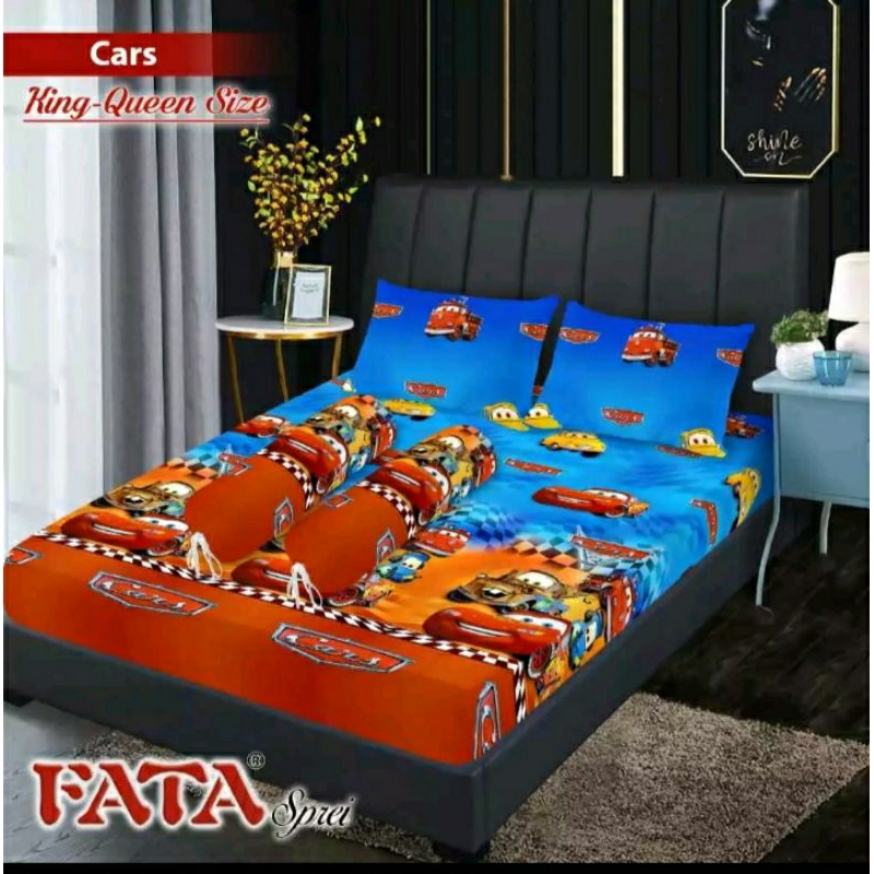Jual Sprei fata 180x200(King size)motif anak/karakter & bola - cars/mc ...