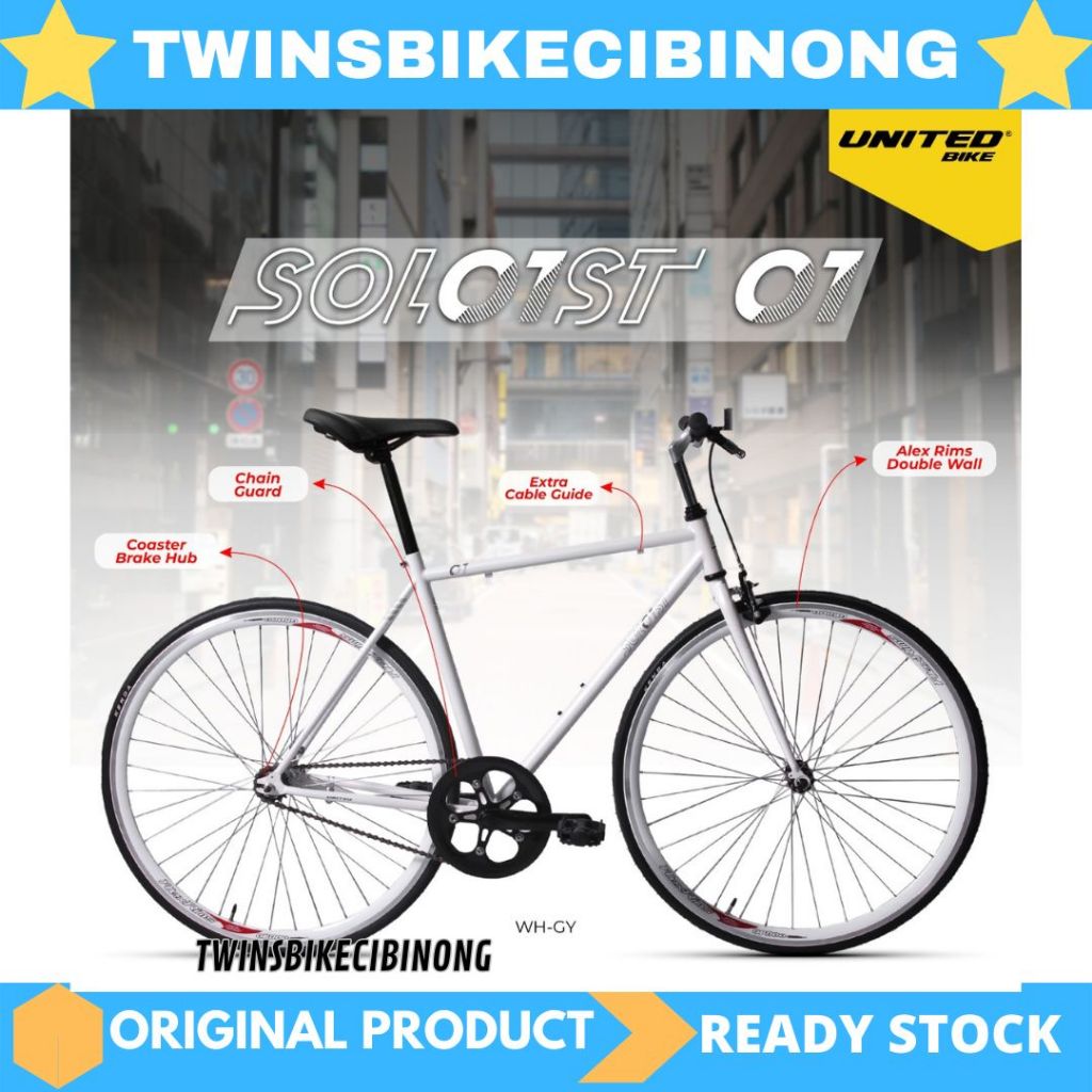 Jual Sepeda Fixie United Soloist 01 | Shopee Indonesia