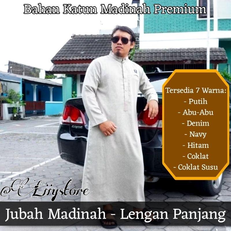 Jual JUBAH LENGAN PANJANG BAHAN KATUN MADINA TEBAL ADEM DAN NYAMAN BISA ...