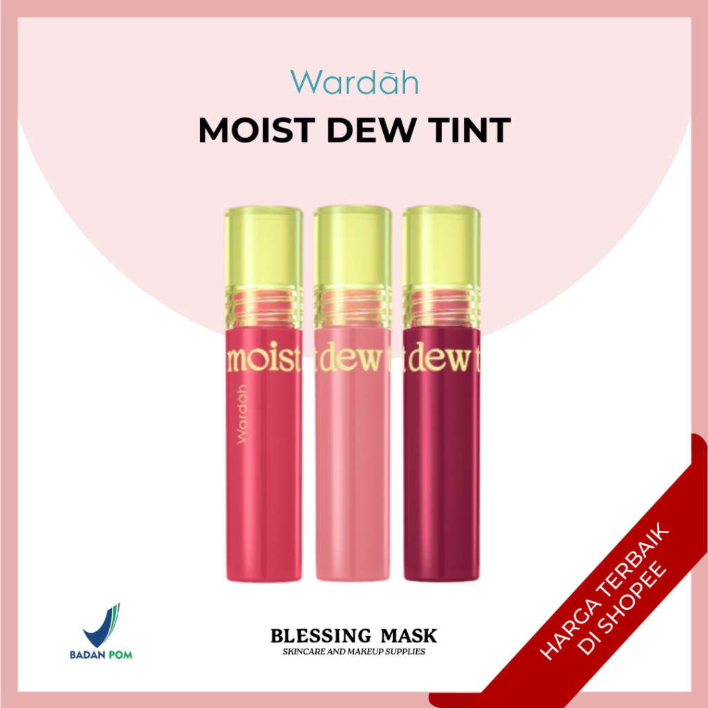 Jual Wardah Moist Dew Tint 3g - Liptint yang Mengadung Oatmilk dan Pentavitin | Shopee Indonesia