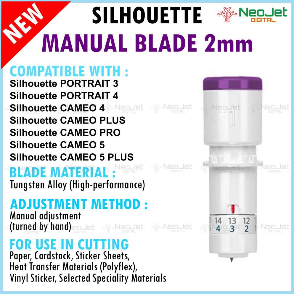 Jual Pisau Blade Manual 2 mm Mesin Cutting Cameo 4 Cameo 5 Portrait 3 ...