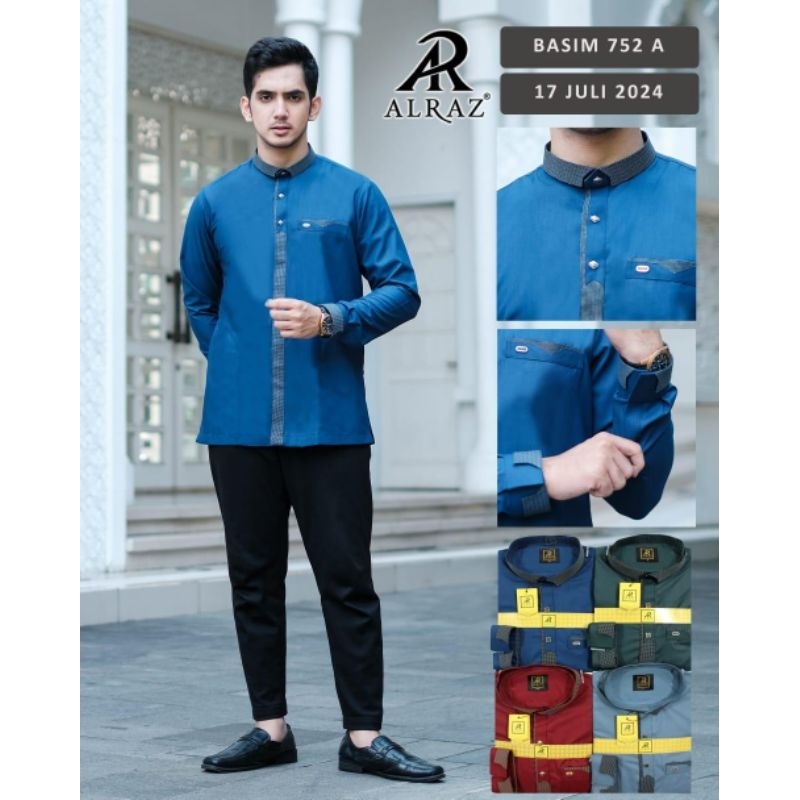 Jual Al Raz Kode : BASIM 752A Lengan Panjang Baju Koko Kekinian ...