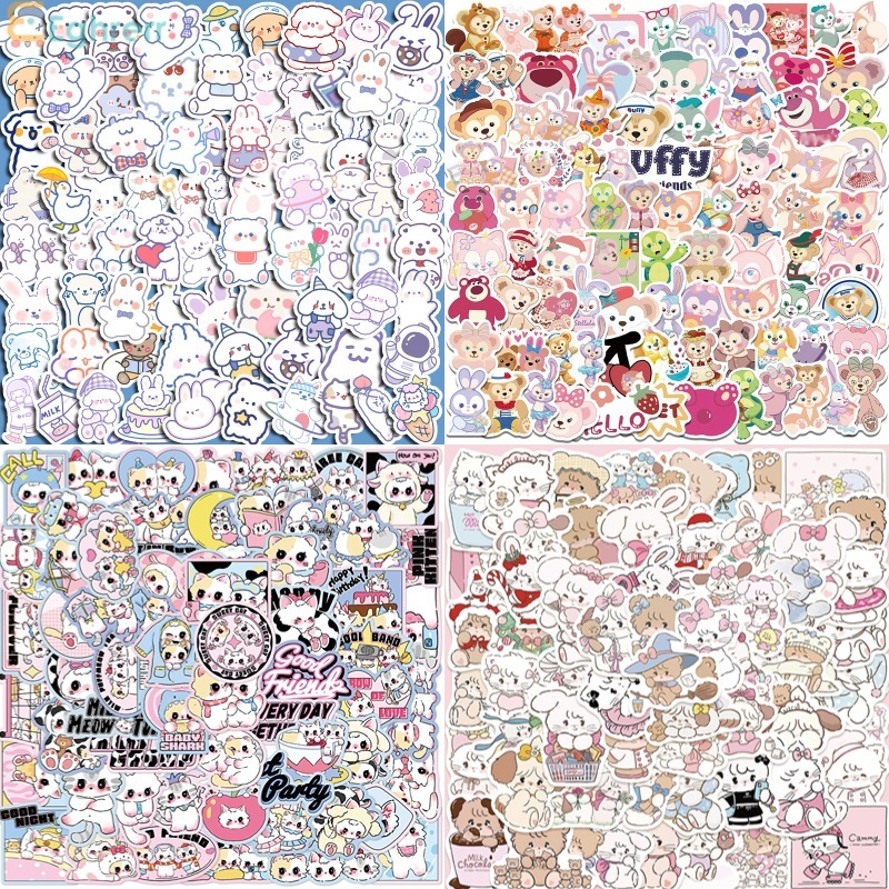 Jual Eeghrerr 100PCS Stiker Hewan Kartun Lucu Stiker Anak Kucing/Stiker ...