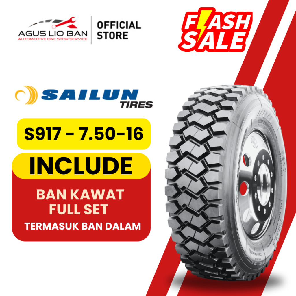 Jual Agus Lio Ban - BAN TRUK BAN SAILUN S917 750 16 - BAN TRUCK TRUK 7.50 16 75016 - BAN KAWAT ...