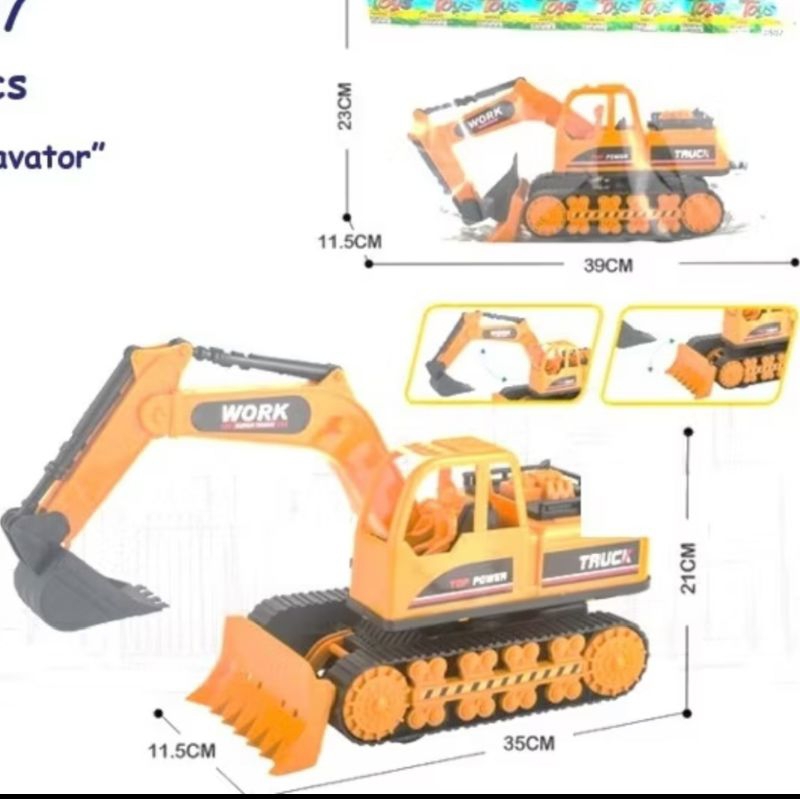Jual Mainan Beko Excavator Truk Kontruksi Bump And Go | Shopee Indonesia