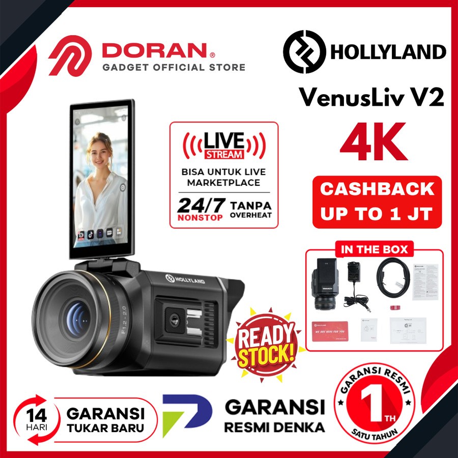 Jual Hollyland VenusLiv V2 4K All in One Camera Live Streaming - Cam ...