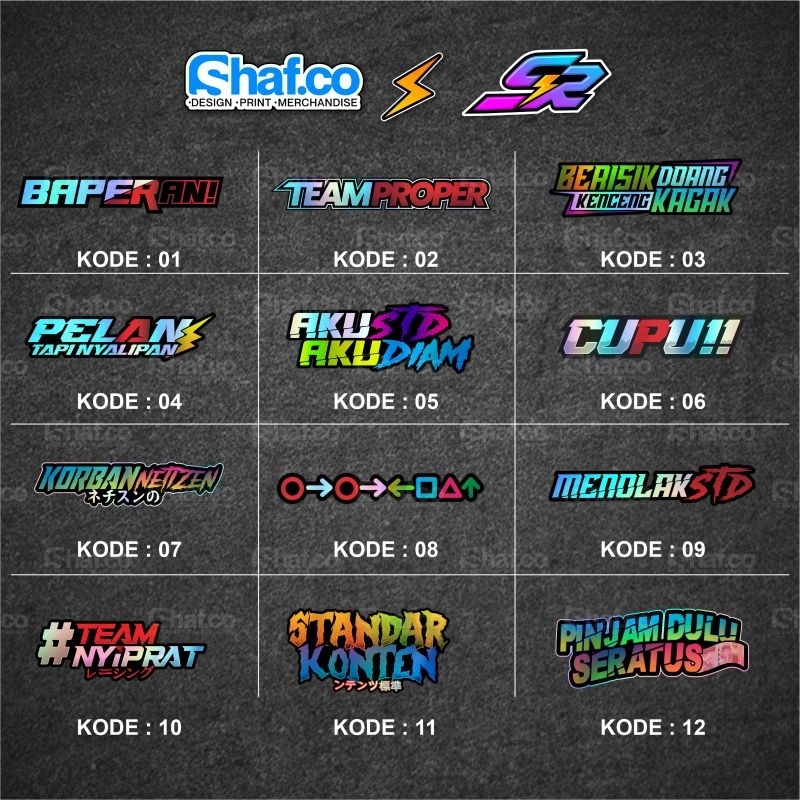 Jual STICKER MOTOR RACING // STICKER RACING KEREN // STICKER SPONSOR ...