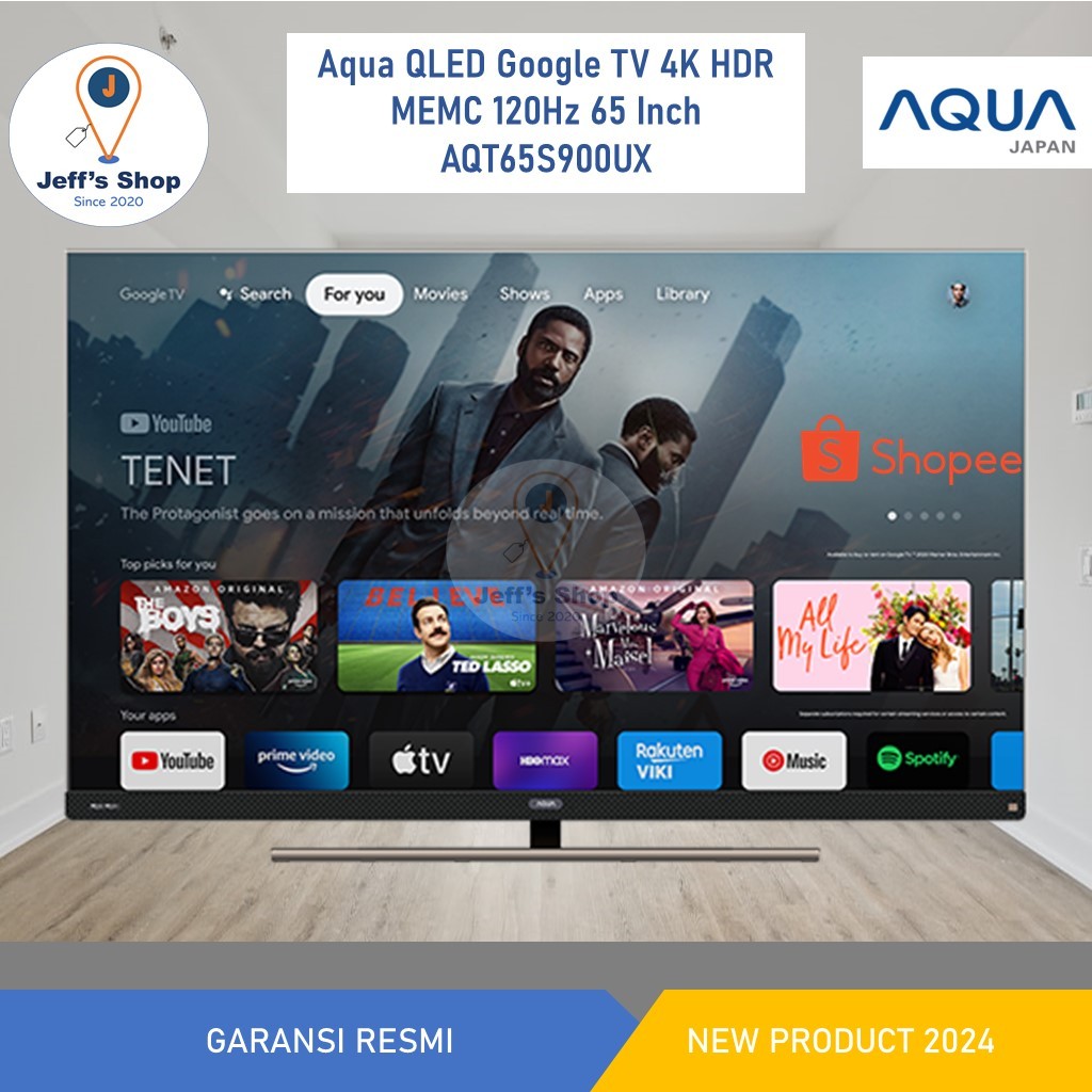 Jual Aqua QLED Google TV 65 Inch 4K HDR AQT65S900UX Memc 120Hz, Metal Bezel less, Front Speaker ...