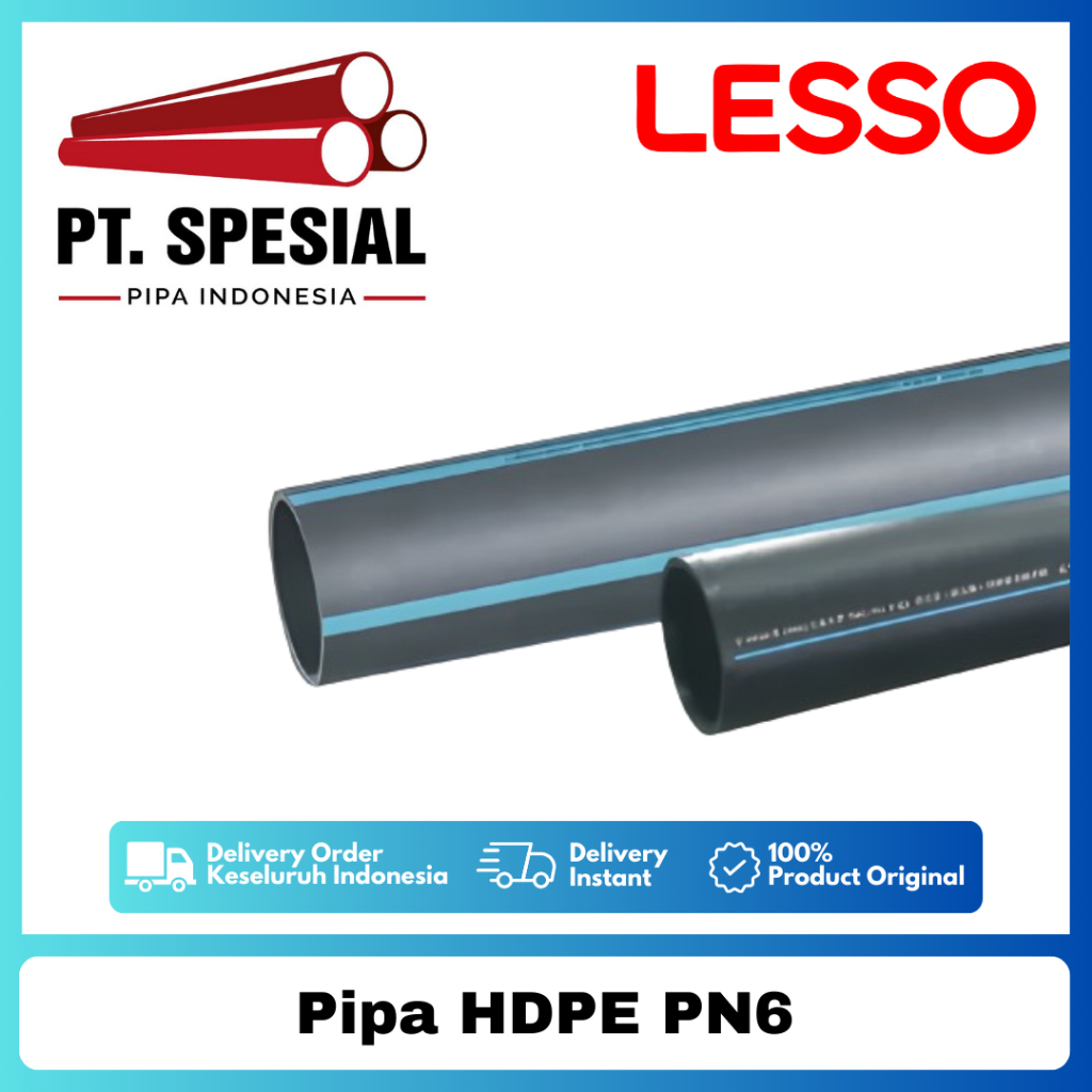 Jual Pipa HDPE PN6 dn1200 Lesso 6 Meter - Perbatang - 05 | Shopee Indonesia