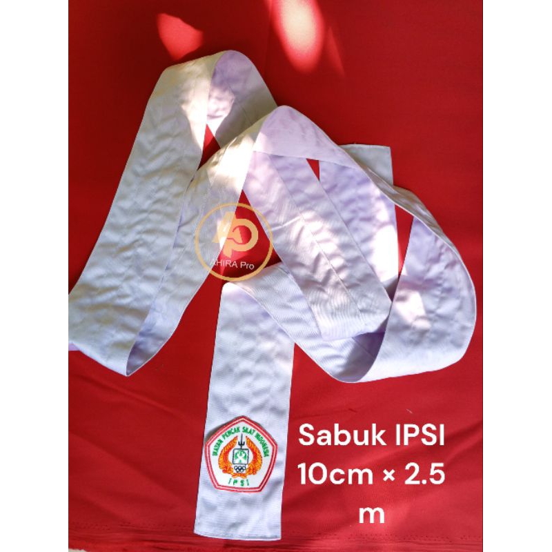 Jual sabuk pencak silat putih 10cm x 2.5m Drill/sabuk IPSI/sabuk silat ...