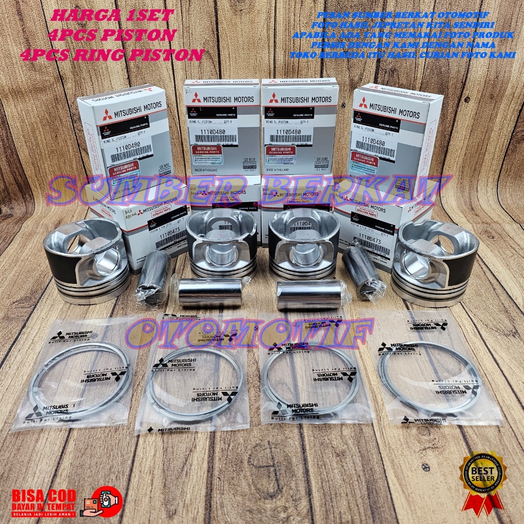 Jual PISTON SEHER + RING PISTON STD STANDAR MITSUBISHI TRITON ALL NEW ...
