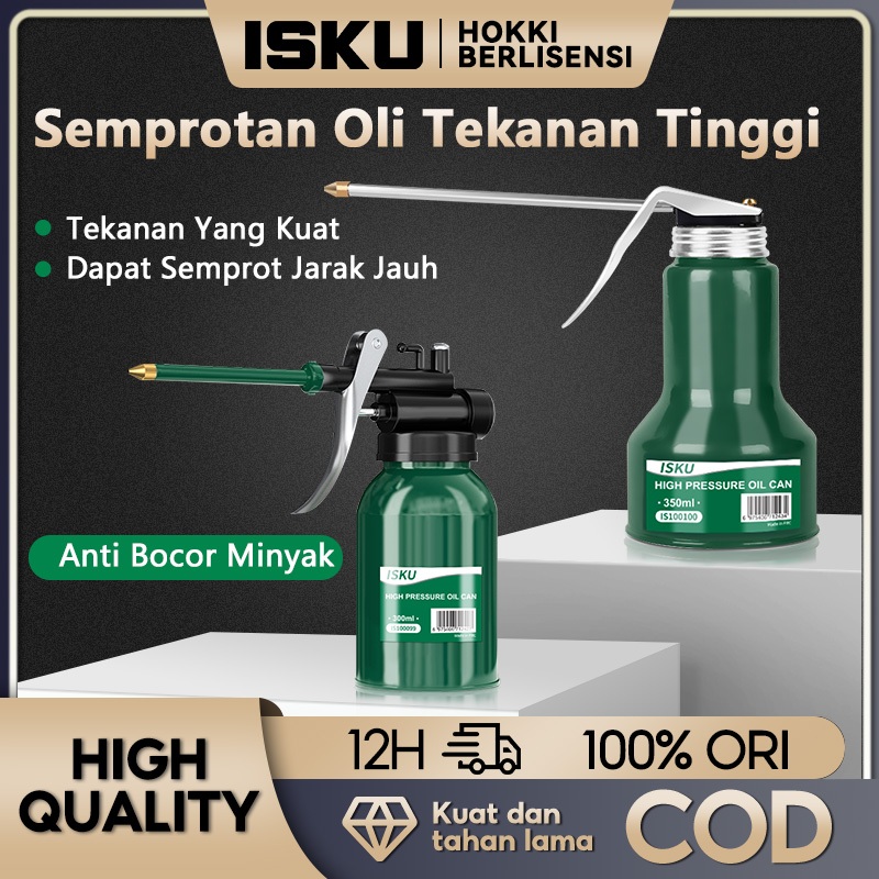 Jual ISKU Oli Can 300ml/350ml High Pressure Botol Pompa Oli Metal pot ...