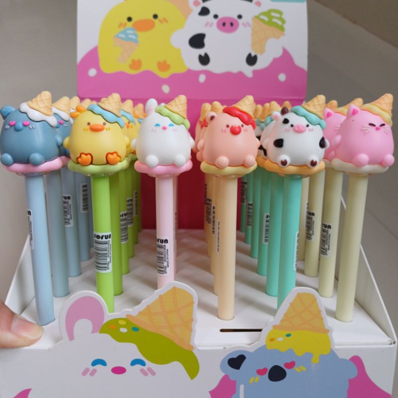 Jual Pulpen pena gel SOFUN 243-36 CUTE ANIMAL ICE CREAM | Shopee Indonesia