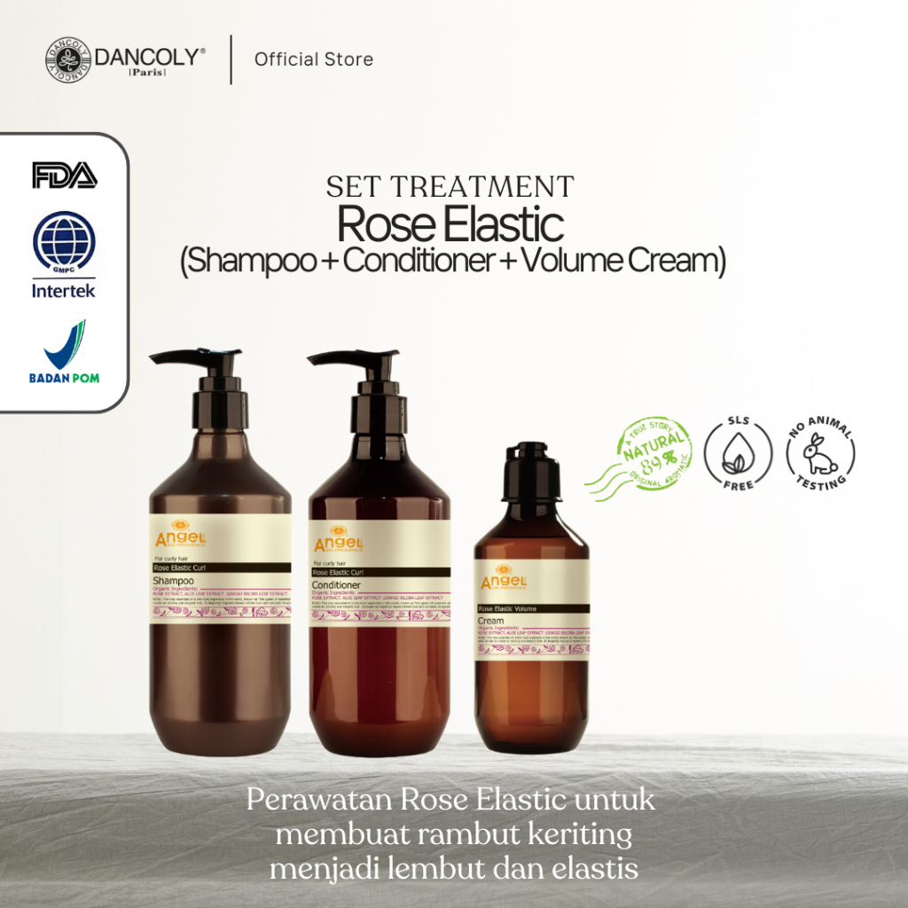 Jual Dancoly Rose Elastic Shampoo 400ml + Conditioner 400ml + Rose ...