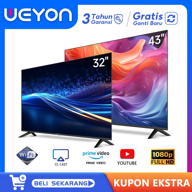 Jual Weyon Smart TV LED 32 Inch TV LED Digital TV 32 Inch 43 inch Smart ...