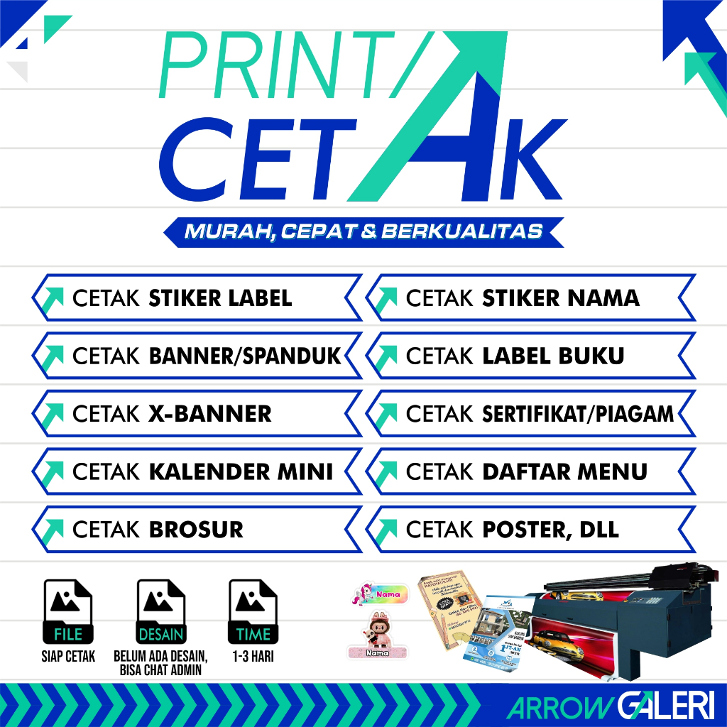 Jual CETAK APA SAJA, STIKER LABEL, BANNER/SPANDUK, X-BANNER, BROSUR ...