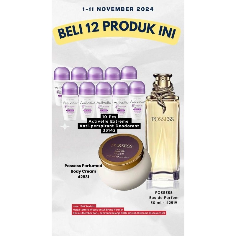 Jual Paket Promo Love Posess November Oriflame ( Parfum Posses+ 1 body ...