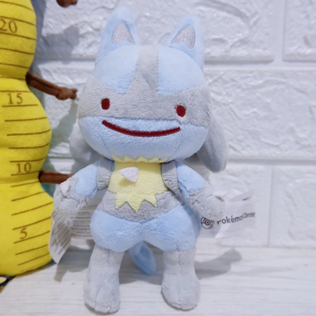 Jual Boneka pokemon ditto transform lucario ori pokemon center | Shopee ...