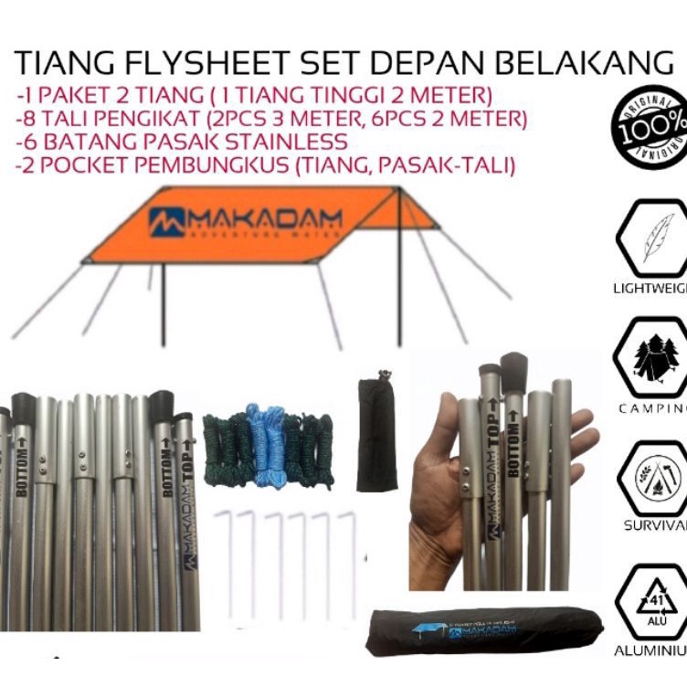 Jual Hadir Spesial tihang flysheet tiang | Shopee Indonesia