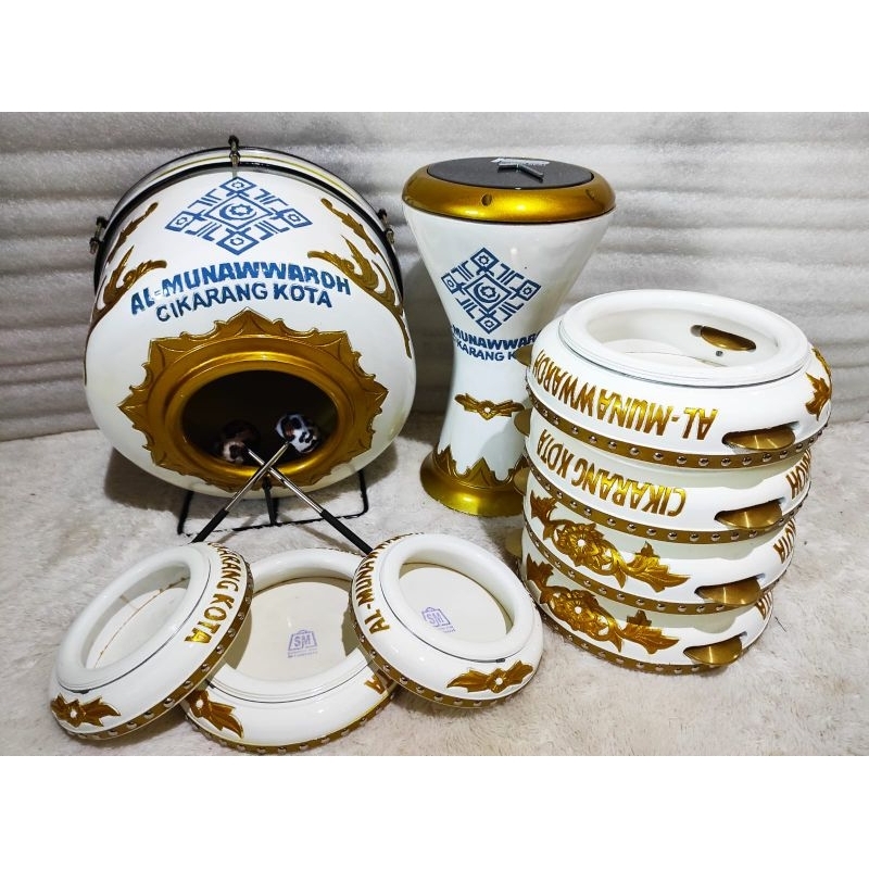 Jual 1 Set Hadroh Ukir Motif +LOGO HADROH JEPARA | Shopee Indonesia