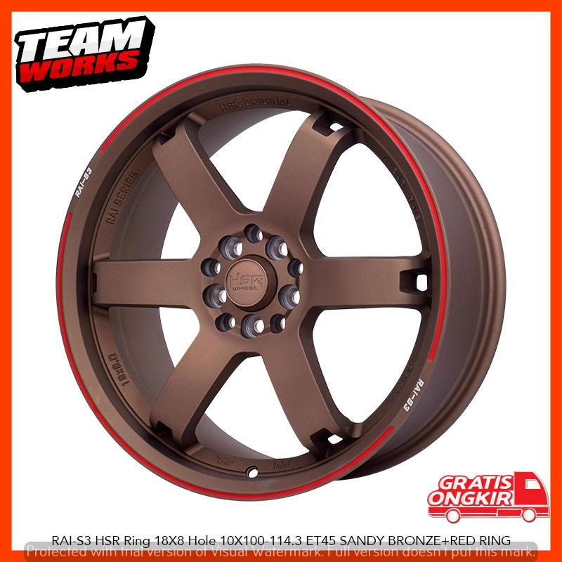 Jual VELG MOBIL RING 18 RAI-S3 LEBAR 8 ET45 BRONZE UNTUK CIVIC TERIOS XPANDER INNOVA RUSH PELK ...
