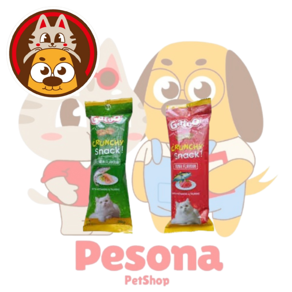 Jual GATOO CRUNCHY 20GR - SNACK KUCING RASA TUNA/SALMON | Shopee Indonesia
