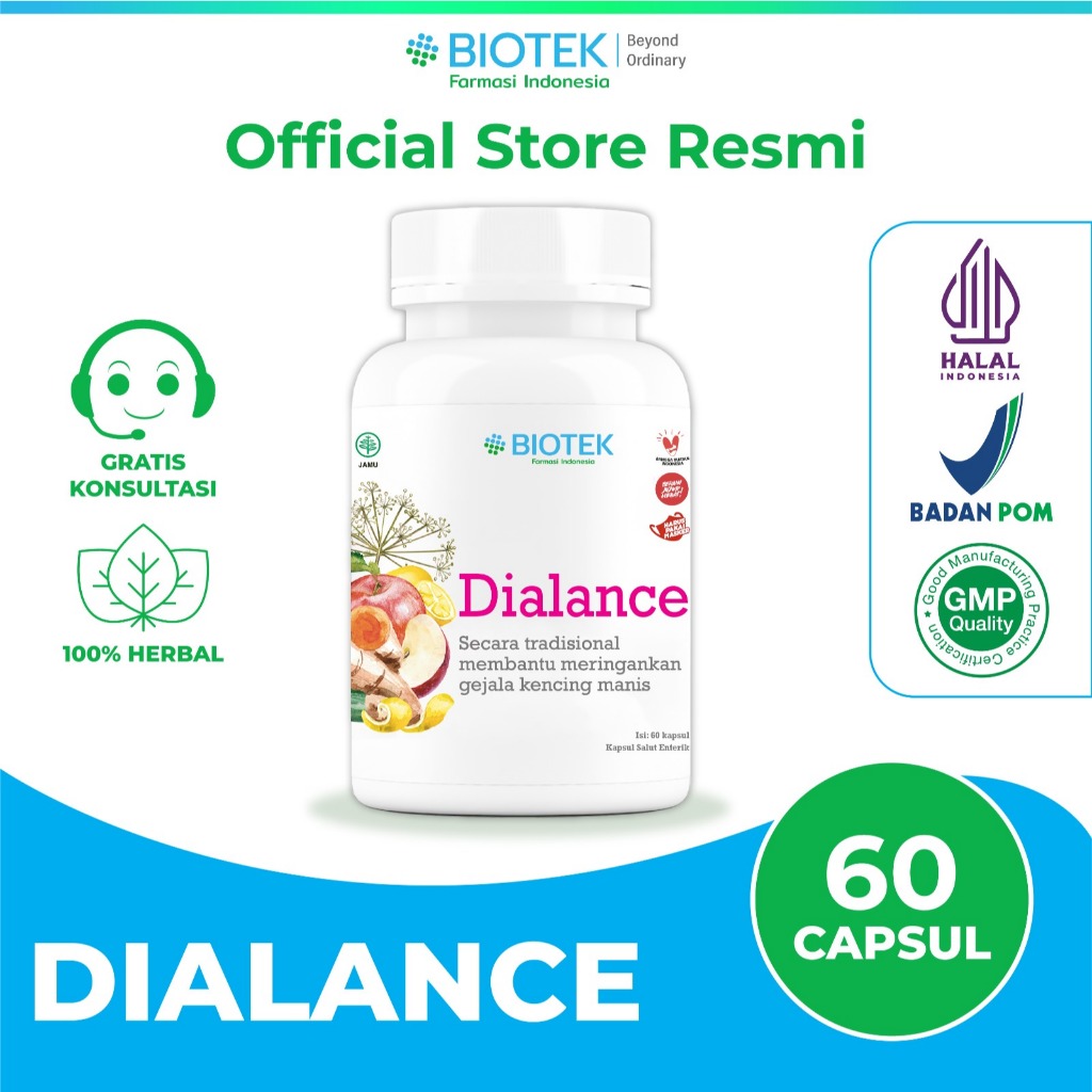 Jual Biotek - Dialance 60 Kapsul - Obat Diabetes - Penurun Gula Darah ...