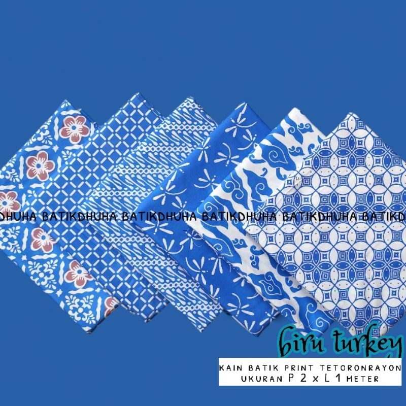 Jual Kain Batik Murah Kekinian Warna Biru Batik Terbaru soft ...