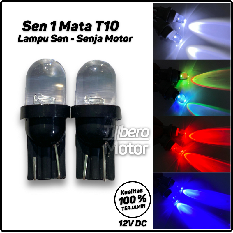 Jual Lampu Senja / Sein / Sen T10 Bohlam 1 Mata 7 Warna Warni RGB Motor ...