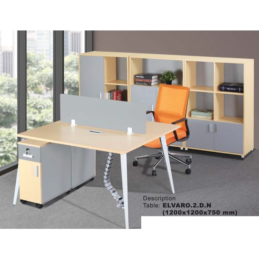 Jual Meja Kantor Meja Kerja 2 Orang INDACHI ELVARO 2DN Molek Furniture ...