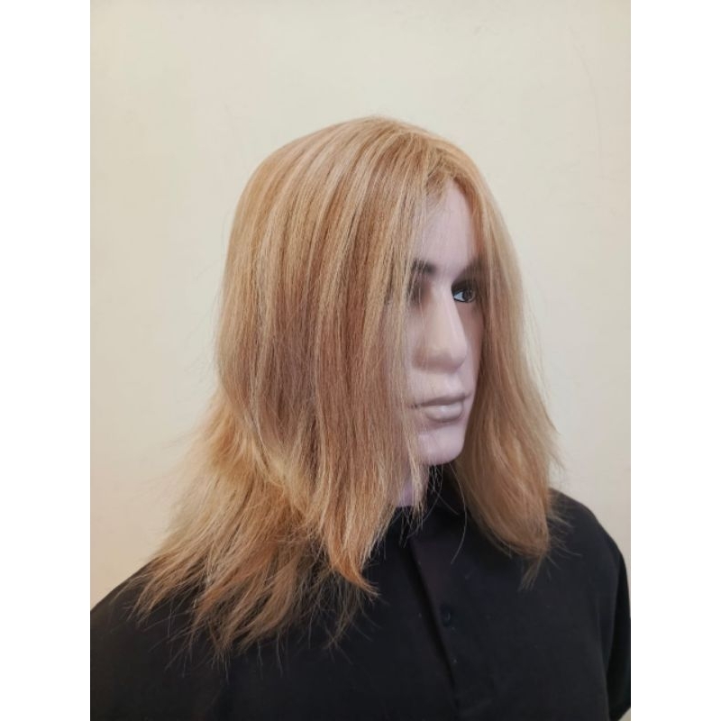 Jual wig rambut palsu pria gondrong pirang P011 | Shopee Indonesia