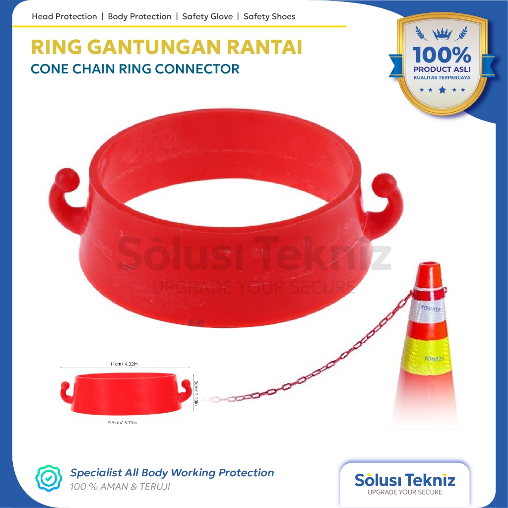 Jual Cone Chain Ring Connector Trafic Cone Plastic Chain / Gantungan ...