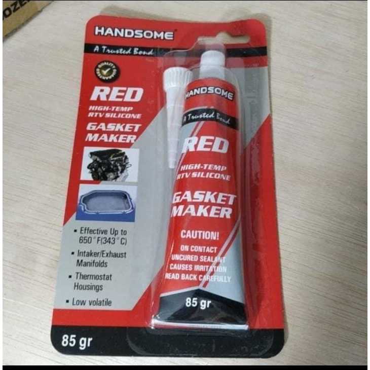 Jual Lem red silicone HANDSOME 85gram gasket maker asli 85 gram ...