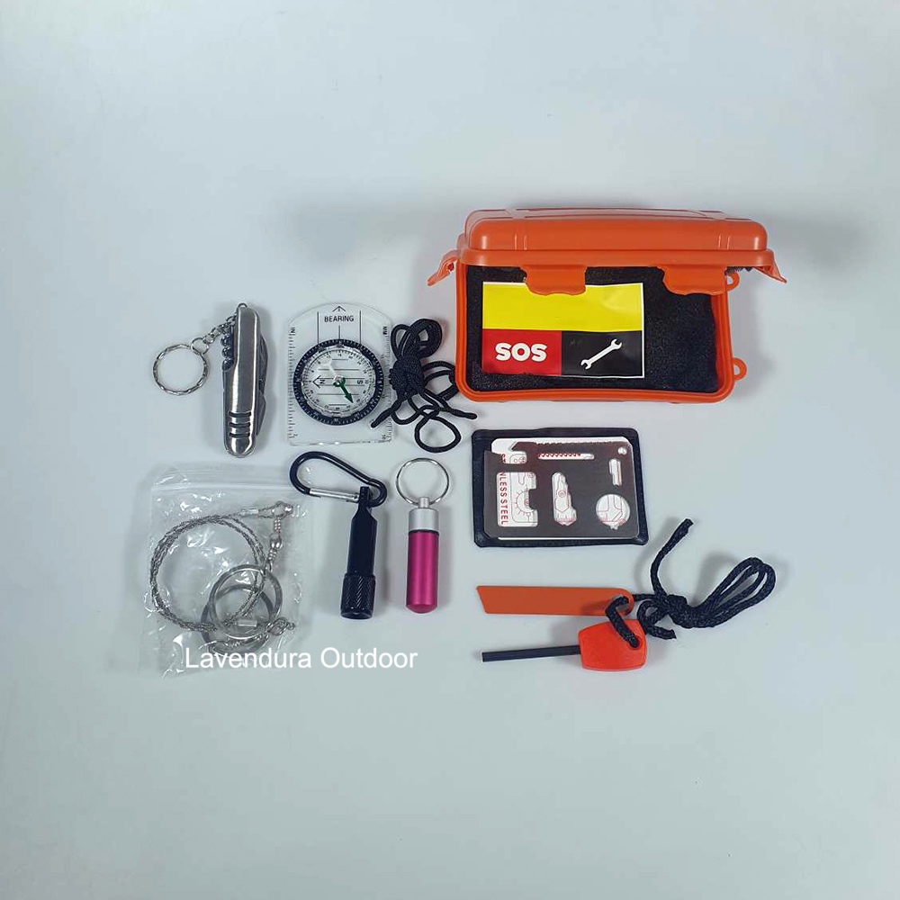Jual Emergency Survival Kit Multifunctional First Aid SOS Orange ...