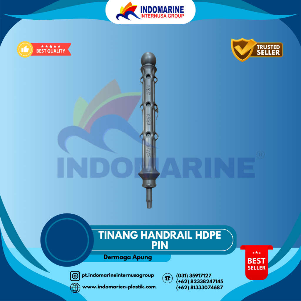 Jual INDOMARINE TIANG HANDRAIL HDPE PIN (KUBUS APUNG,DERMAGA APUNG ...