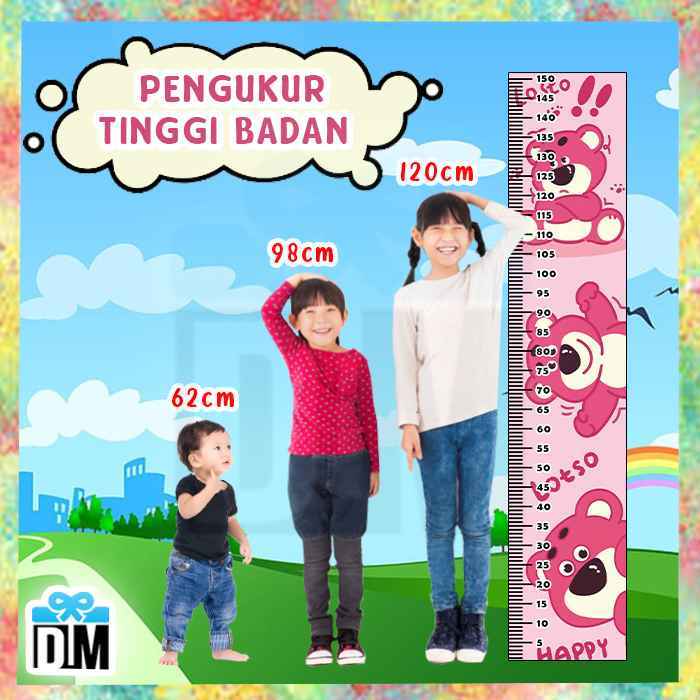 Jual Pengukur Tinggi Badan Anak Growth Chart Sensory Karakter Kids TK ...