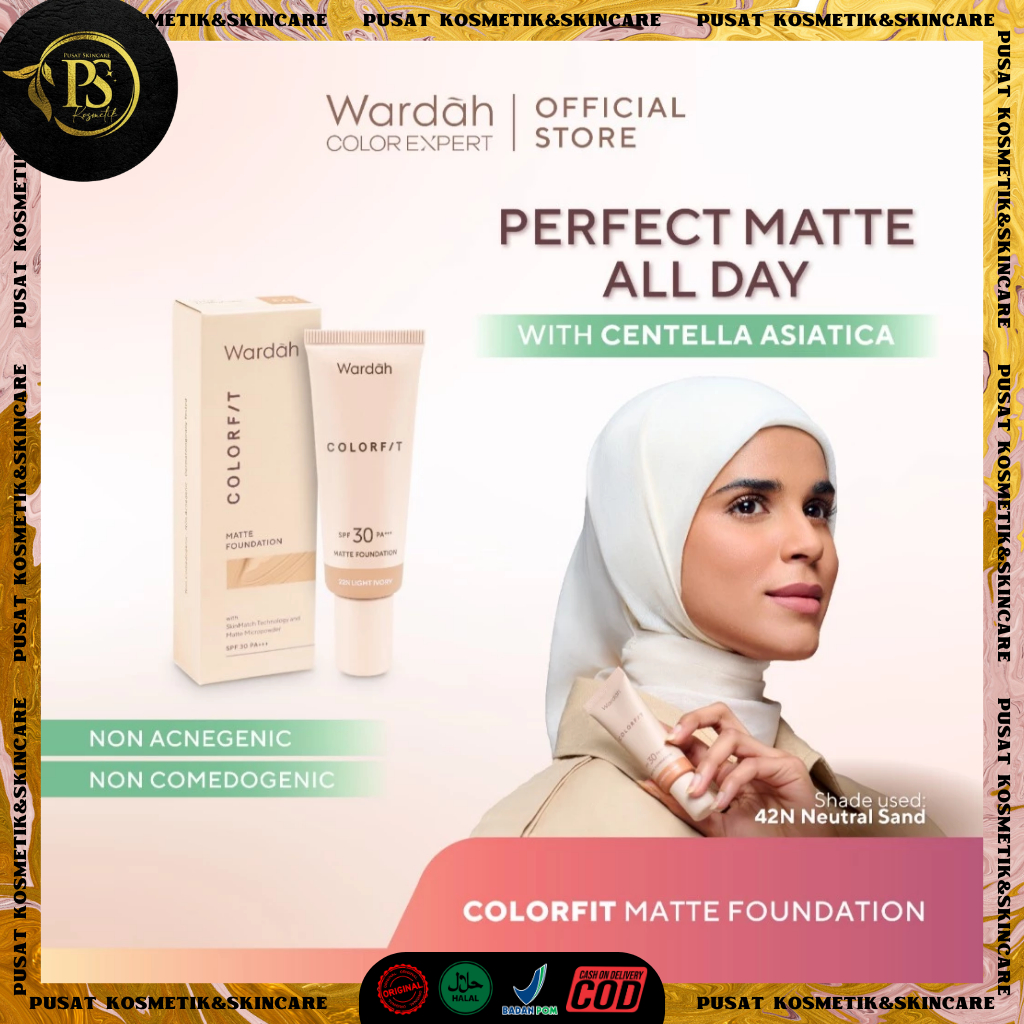 Jual Wardah Colorfit Matte Foundation 25ml - Liquid Foundation Series ...