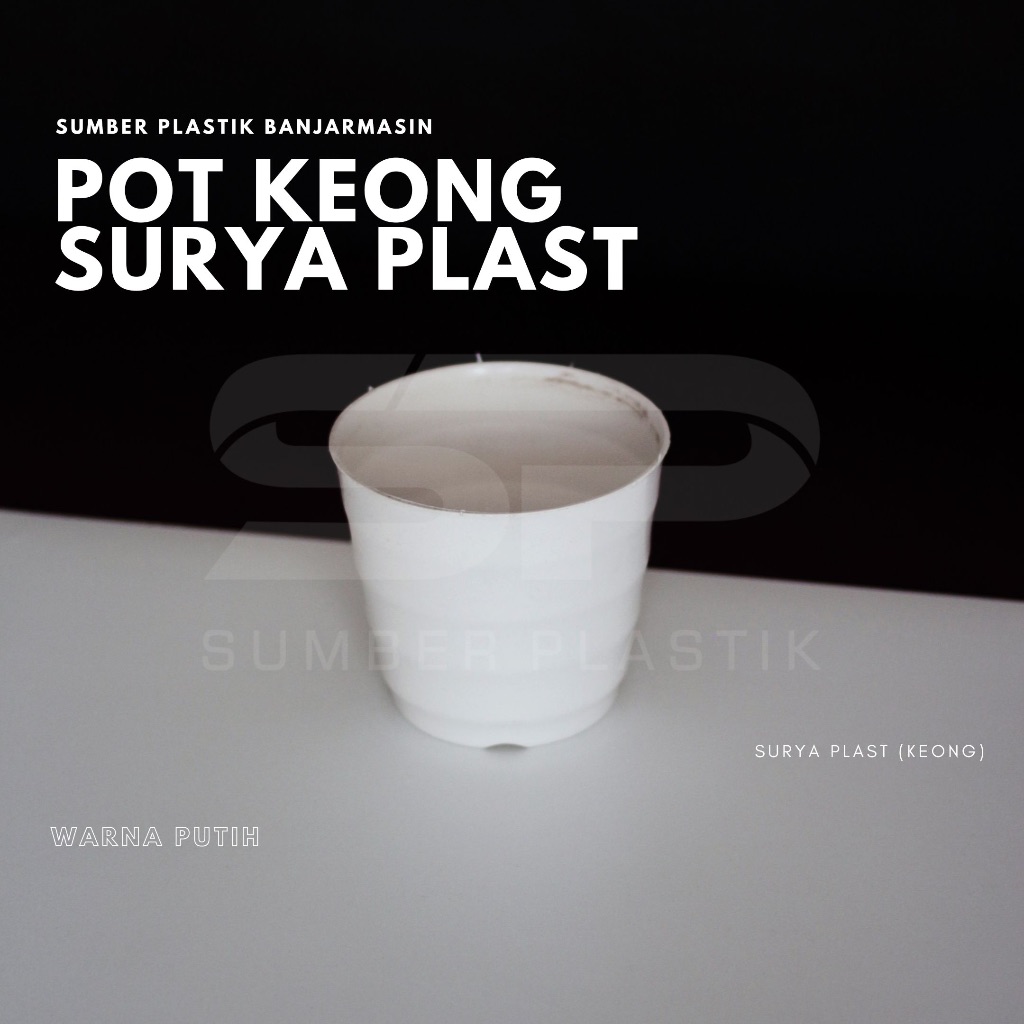 Jual Pot Keong Surya Plast 131 Pot Bunga P0131 Putih Motif Tawon Madu ...