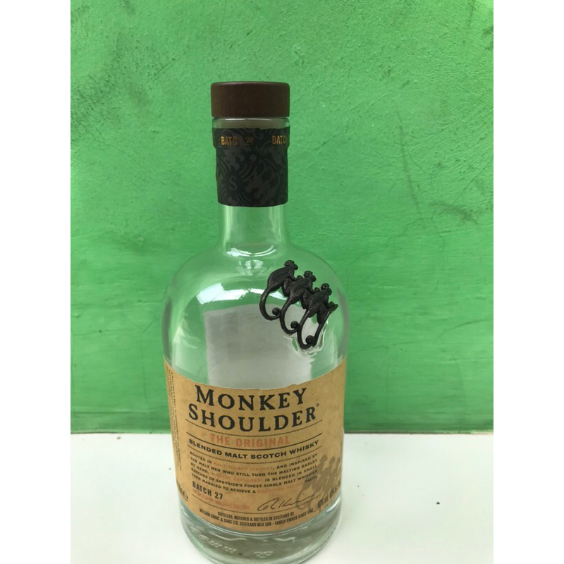 Jual botol bekas minuman monkey shoulder TANPA DUS botol antik botol ...