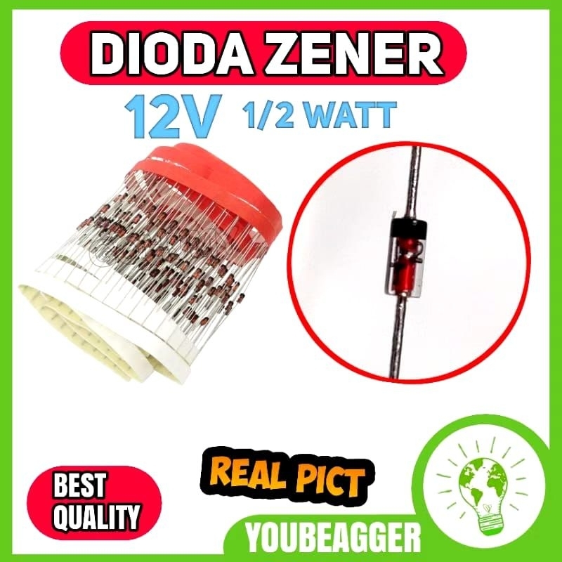 Jual Dioda zener 12v 1/2 watt | Shopee Indonesia