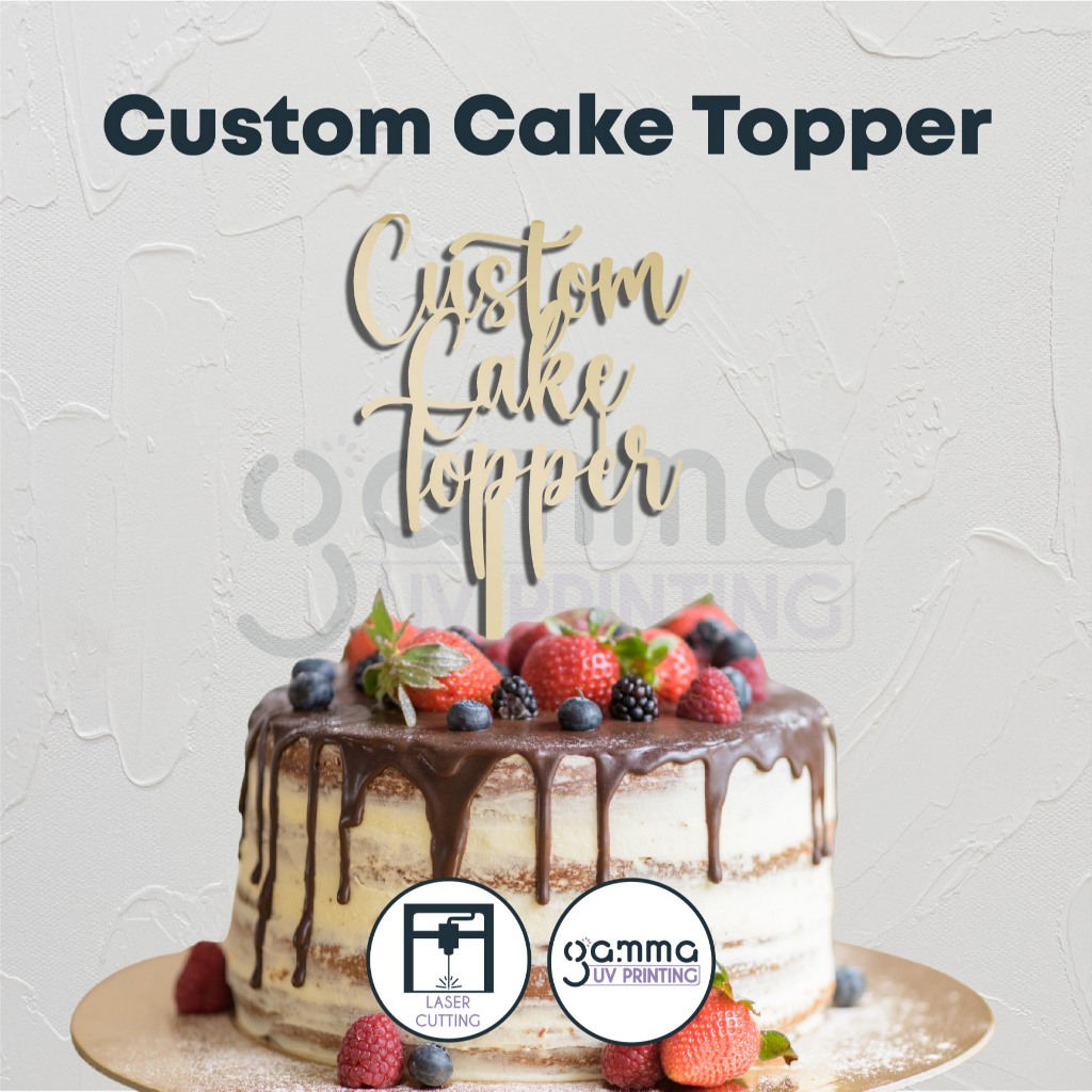 Jual Custom Cake Topper Tulisan Happy Birthday Akrilik Hiasan Kue Gift ...
